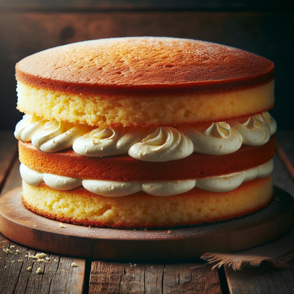 Calories in Vanilla Sponge Cake with Cream and Nutrition Facts